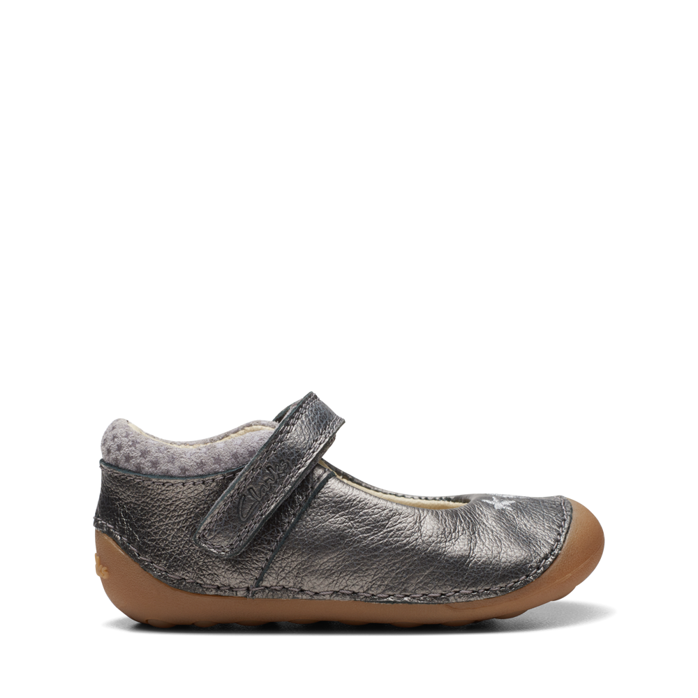 Clarks - Tiny Cosmo T. - Gun Metal - Shoes – Gibbs Shoes