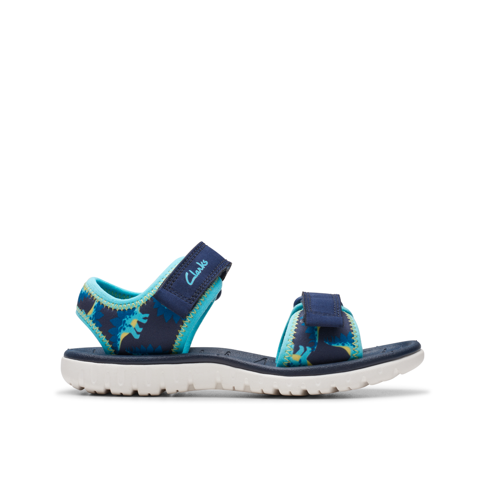 Clarks - Surfing Tide K - Navy - Sandals – Gibbs Shoes