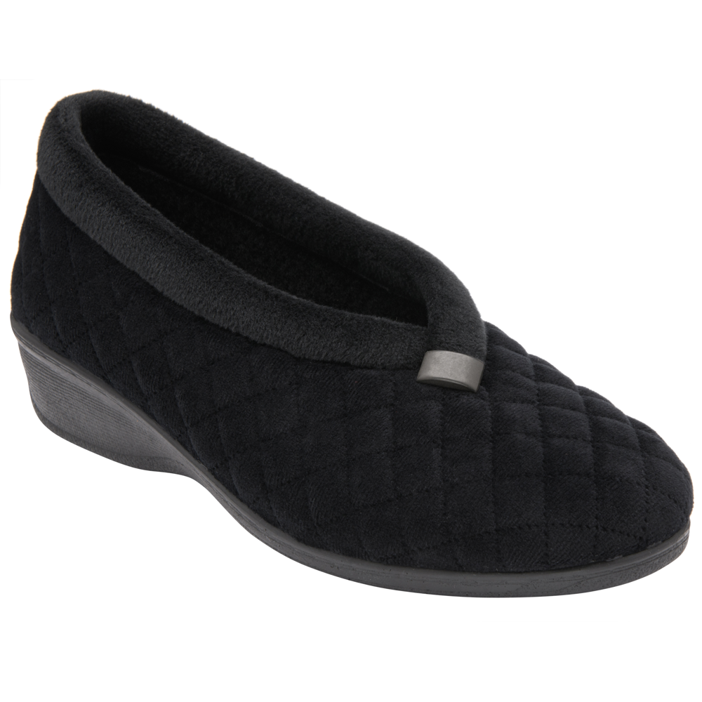 Lotus - Eadie - Black - Slippers – Gibbs Shoes