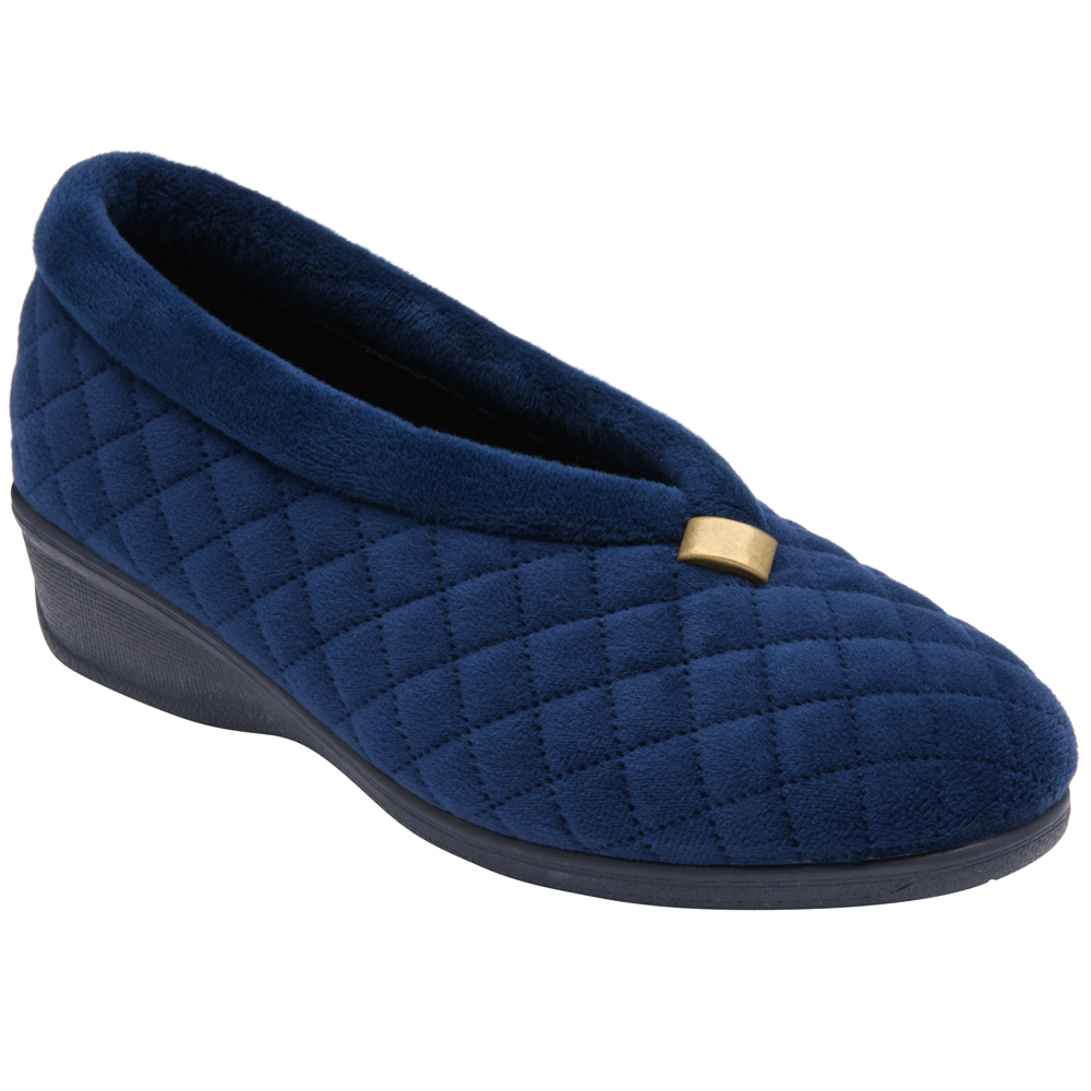 Lotus - Eadie - ULH089DE - Navy - Slippers – Gibbs Shoes