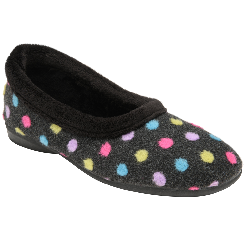 Lotus - Geri - Black - Slippers – Gibbs Shoes