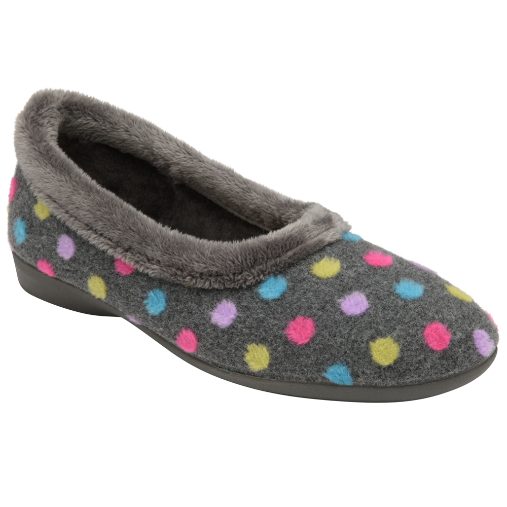 Lotus - Geri - Grey - Slippers – Gibbs Shoes