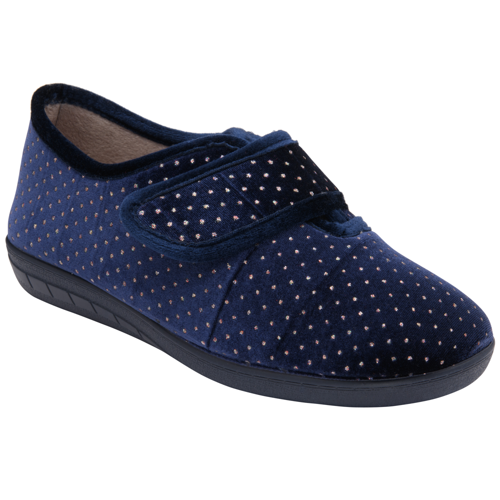 Lotus - Janet - Navy - Slippers – Gibbs Shoes