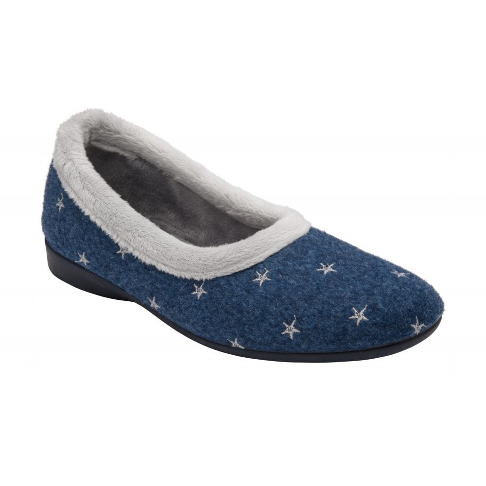Lotus - Marilyn - Blue - Slippers – Gibbs Shoes