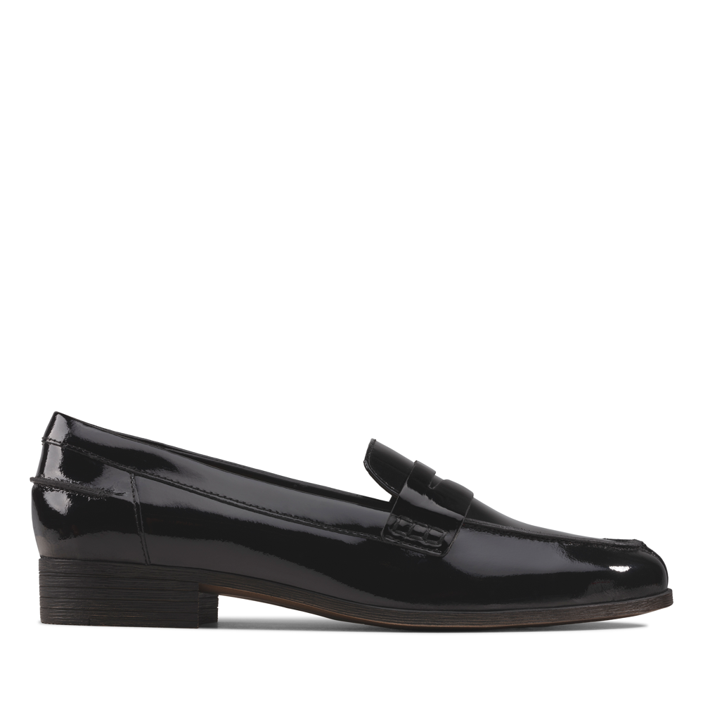 Clarks - Hamble Loafer - Black Patent - Shoes – Gibbs Shoes
